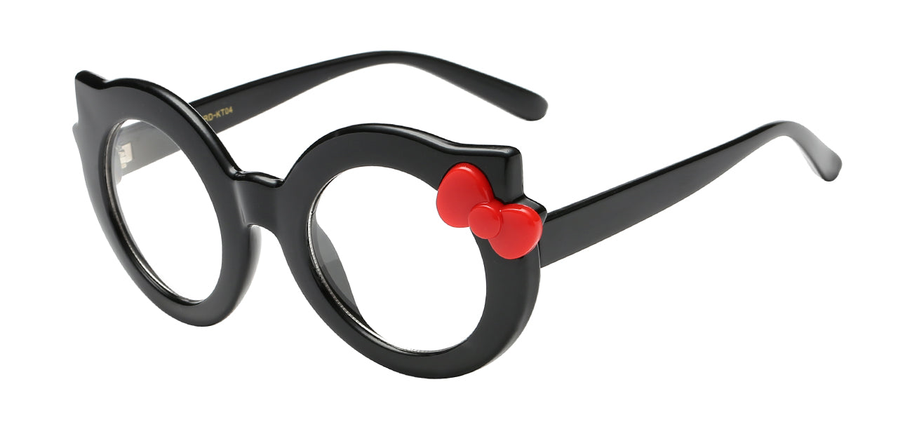 Nerd Eyewear NERD-KT04 Cute and Fun Round Frame Kitty Bow Ladies ...